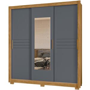 Guarda Roupa Casal 3 Portas Deslizantes Com Espelho 9870 Moval | Leroy ...