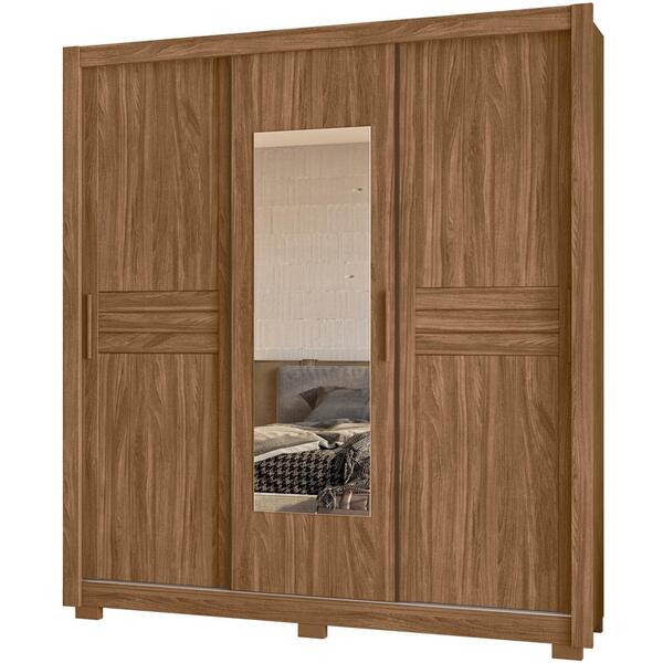 Guarda Roupa Casal 3 Portas Deslizantes Com Espelho 9870 Moval | Leroy ...