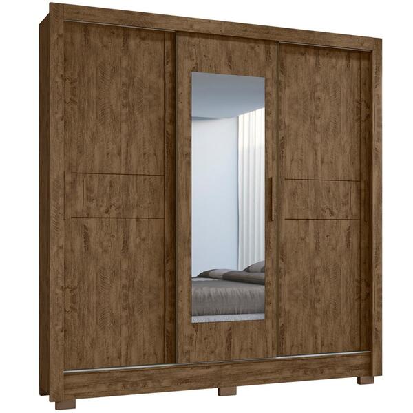 Guarda Roupa Casal 3 Portas Deslizantes Com Espelho 9880 Moval | Leroy ...