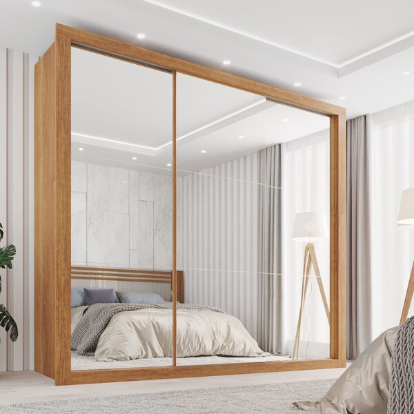 Guarda Roupa Casal 3 Portas Espelhado 4 Gavetas Costa Rica | Leroy Merlin