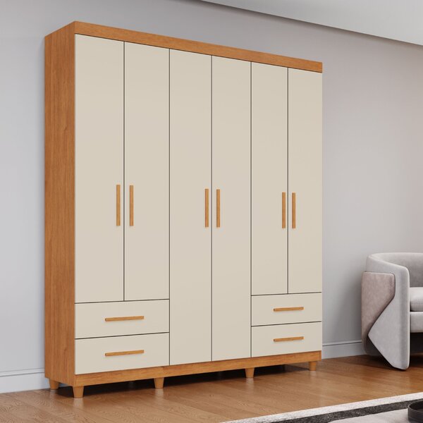 Guarda Roupa Casal 6 Portas 4 Gavetas Califórnia | Leroy Merlin