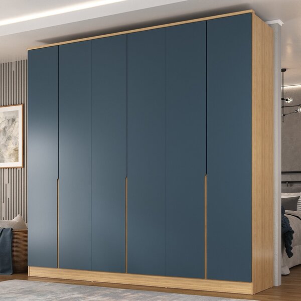 Guarda Roupa Casal 6 Portas 4 Gavetas Olivia Espresso Móveis Olmo ...