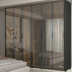 Guarda-roupa Casal 6 Portas Com Espelho Reflecta E Led 100% Mdf Innova ...
