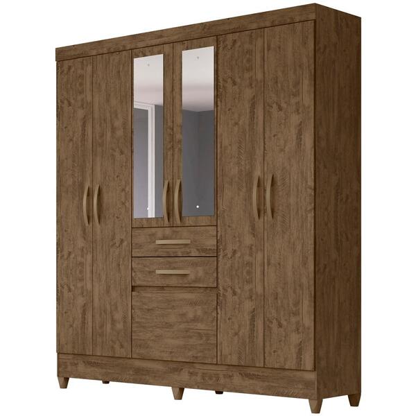 Guarda Roupa Casal 7 Portas Com Espelho 8973 Moval | Leroy Merlin