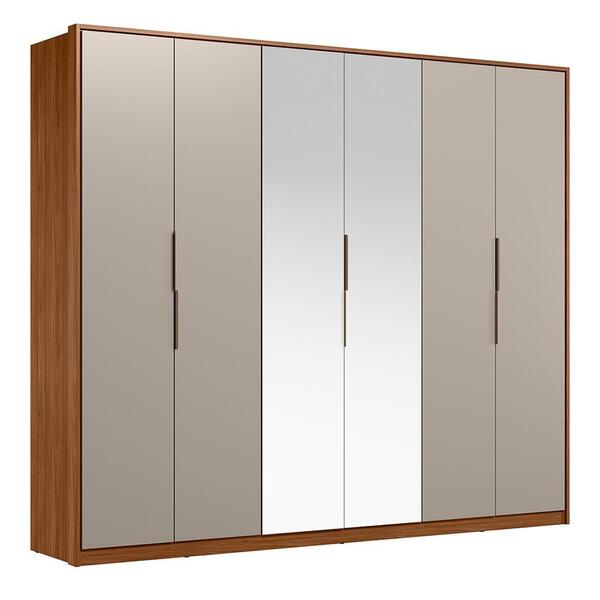 Guarda Roupa Casal Atrice 6 Portas Com 2 Espelhos - Demartêz | Leroy Merlin