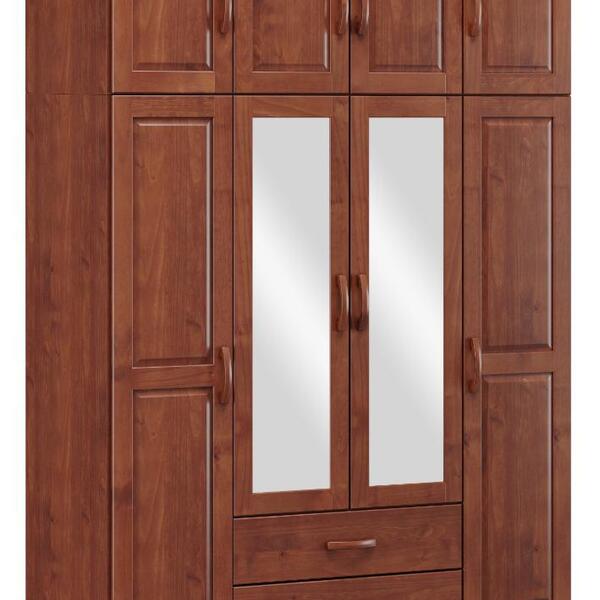 Guarda-roupa Casal Bipartido Bronze 4 Portas Maleiro Imbuia | Leroy Merlin