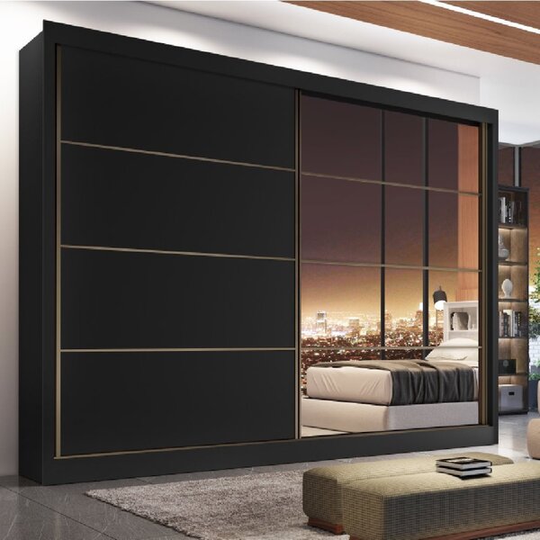 Guarda Roupa Casal Com Espelho 2 Portas 6 Gavetas Sevilha 7773 Flex ...