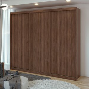 Guarda Roupa Casal Em Mdf 3 Portas 6 Gavetas Sublime Móveis Lopas Imbuia Naturale/off White ...