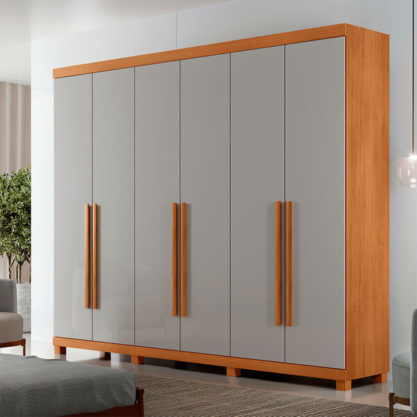 Guarda Roupa Casal Encanto Mdf 6 Portas E 4 Gavetas Com Pés Moderna ...