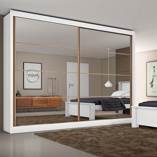 Guarda Roupa Casal Espelhado 2 Portas Sevilha Made Marcs | Leroy Merlin