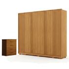 Guarda Roupa Casal Evo 6 Portas Cinamomo Com Cômoda Rubi 4 Gavetas ...