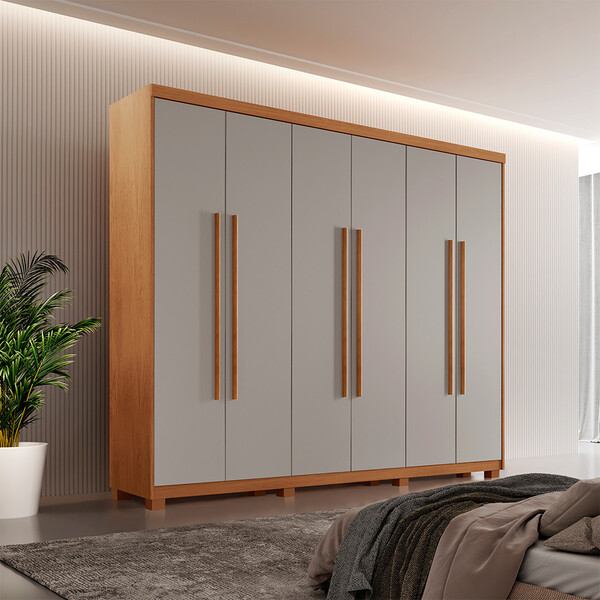 Guarda Roupa Casal Heros 6 Portas Mdf Com Pés Moderna | Leroy Merlin