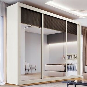 Guarda-roupa Casal Istambul 3 Portas 6 Gavetas Espelhado 100% Mdf Off ...