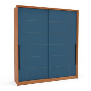 Guarda-roupa Casal Lisboa 2 Portas 2 Gavetas Freijó E Azul | Leroy Merlin