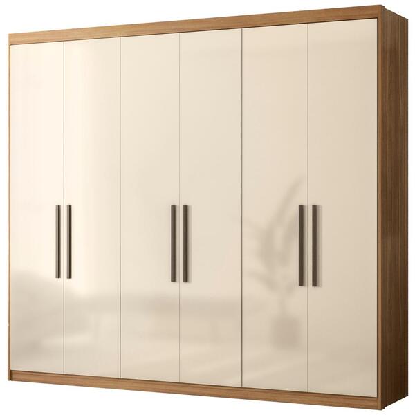 Guarda Roupa Casal Mdf 06 Portas 62080 Demobile | Leroy Merlin