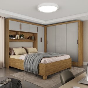 Guarda-roupa Casal Modulado 5 Portas Com Cama Santiago 3 Portas 5 ...