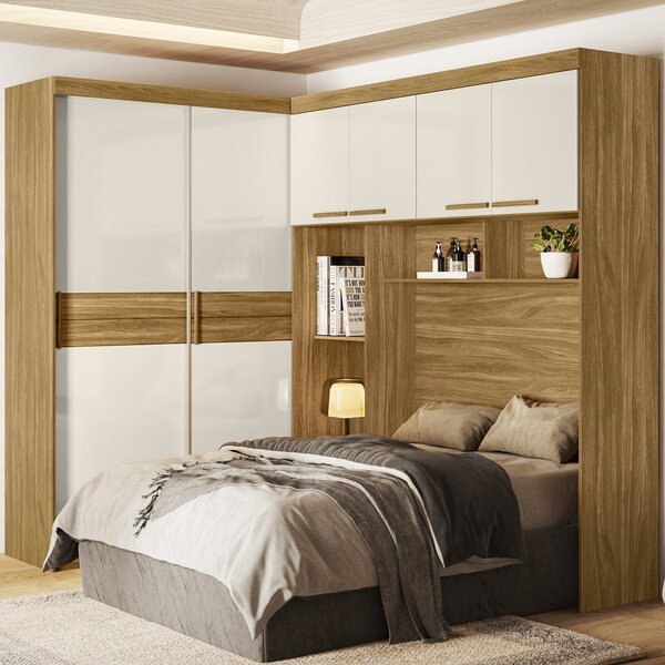 Guarda Roupa Casal Modulado Para Box 138cm 4 Portas De Bater 2 Portas ...