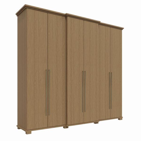 Guarda Roupa Com 6 Portas São Paulo Mdf Móveis Rimo Marrom | Leroy Merlin