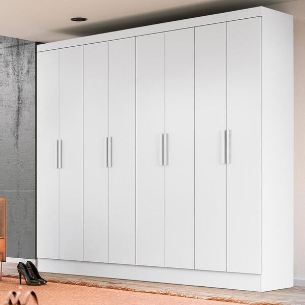 Guarda Roupa Grande 8 Portas 4 Gavetas 236m Branco Svend Shop Jm ...