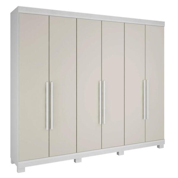 Guarda Roupa Guarapari Plus Com 6 Portas E 7 Gavetas Móveis Rimo Branco ...