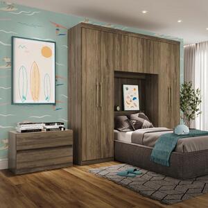 Guarda Roupa Infantil 6 Portas 2 Gavetas C/ Cabeceira | Leroy Merlin