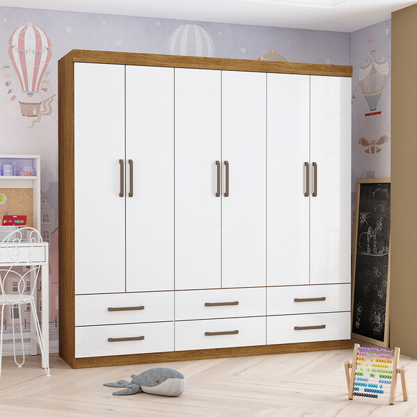 Guarda Roupa Infantil Ariel 6 Portas 6 Gavetas | Leroy Merlin