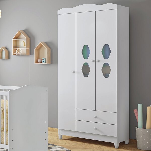 Guarda Roupa Infantil Lolly 3 Portas Branco | Leroy Merlin