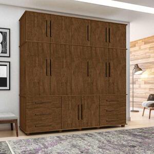 Guarda Roupa Lisboa 12 Portas 6 Gavetas Malbec | Leroy Merlin