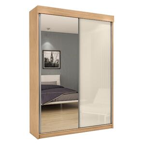 Guarda-roupa Marabá 2 Portas Com Espelho Amêndoa/avelã | Leroy Merlin