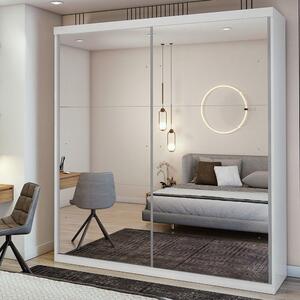 Guarda Roupa Milano Ii Com Espelho 2 Portas Wemov Branco | Leroy Merlin