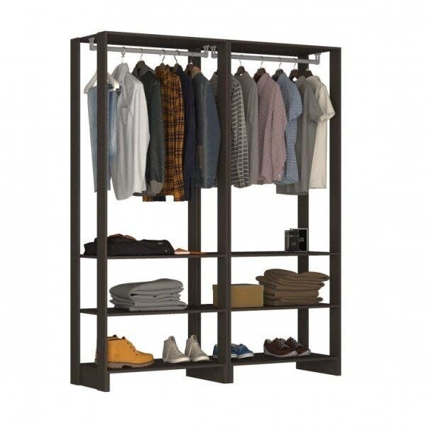 Guarda-roupa Modulado Closet 2 Peças Com 2 Cabideiros E 3 Nichos Yes ...