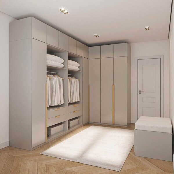 Guarda-roupa Modulado De Canto 10 Peças 14 Portas Jade Cabecasa ...