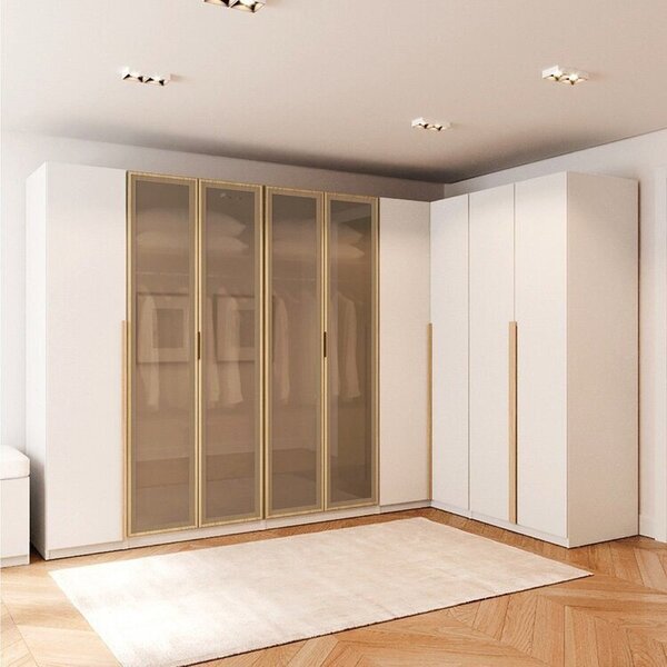 Guarda-roupa Modulado De Canto 5 Peças 9 Portas Jade Cabecasa ...