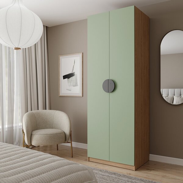 Guarda-roupa Modulado Joy Com Cabideiro Cabecasa Madeiraoriginals Verde ...