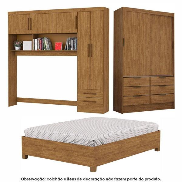 Guarda Roupa Modulado Sevilha Com Cama Casal Carioca Móveis Cinamomo ...