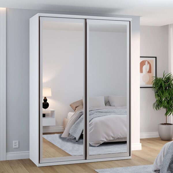 Guarda-roupa Modulado Solteiro 1,60m 2 Portas De Correr 3 Gavetas 2 ...