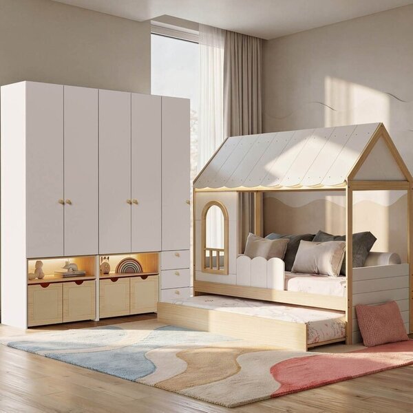 Guarda-roupa Modulado Wave E Bicama Casinha New Garden Casatema ...
