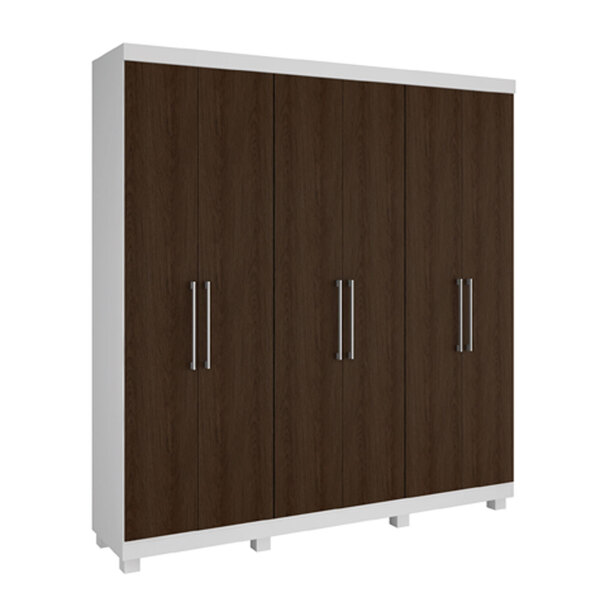 Guarda Roupa Paranoá Com 6 Portas E 3 Gavetas Móveis Rimo Branco/tauari ...