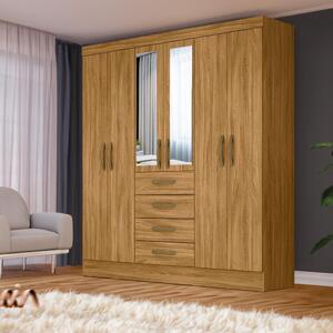 Guarda Roupa Pequeno 177cm Com Espelho Freijó Achard Shop Jm | Leroy Merlin