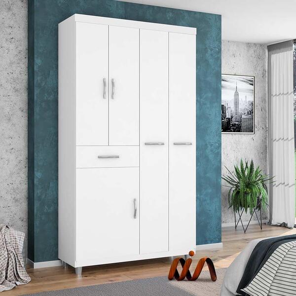 Guarda Roupa Pequeno 5 Portas Branco 1005-56 Araplac | Leroy Merlin