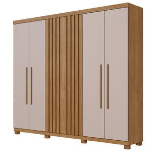 Guarda Roupa Ripado 6 Portas 3 Gavetas Milano Benetil Cinamomo Off ...