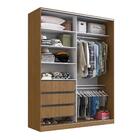 Guarda Roupa Solteiro 183x59,8x235cm 2 Portas 3 Gavetas Frei | Leroy Merlin