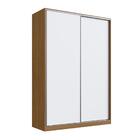 Guarda Roupa Solteiro 2 Portas Freijó Natural Branco 165x59, | Leroy Merlin