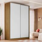Guarda Roupa Solteiro 2 Portas Freijó Natural Branco 165x59, | Leroy Merlin