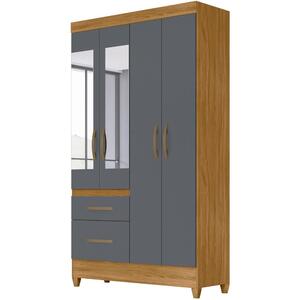 Guarda Roupa Solteiro 4 Portas Com Espelho 8523 Moval | Leroy Merlin