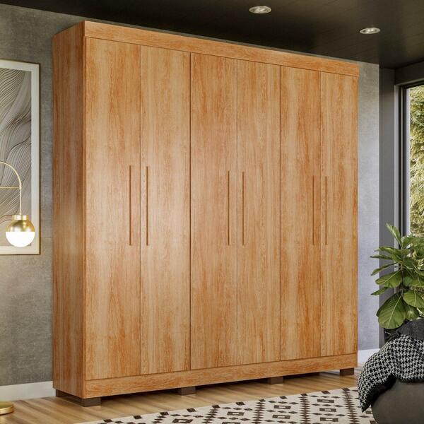 Guarda Roupa Solteiro 6 Portas 4 Gavetas Flórida 100% Mdf Amadeirado ...