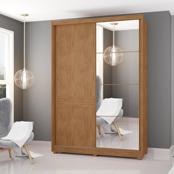 Guarda Roupa Solteiro Com Espelho 2 Portas De Correr 3 Gavetas Soul ...