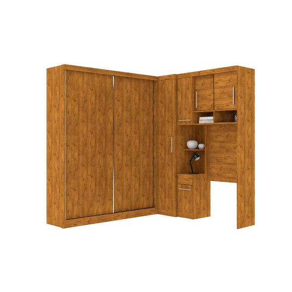 Guarda Roupa Solteiro De Canto Modulado Com 6 Portas, Muitos Nichos E 5 ...