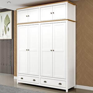 Guarda-roupa Solteiro Stonehenge 8 Portas 2 Gavetas Madeira Maciça Com ...