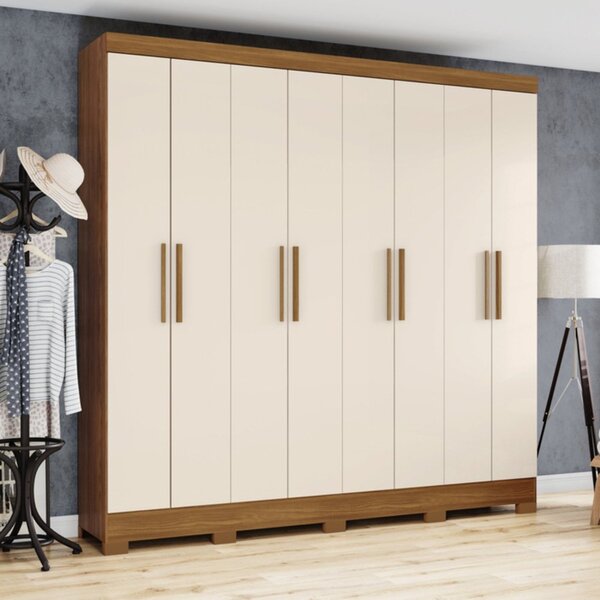 Guarda Roupas 8 Portas 4 Gavetas B51 Nature/off White | Leroy Merlin